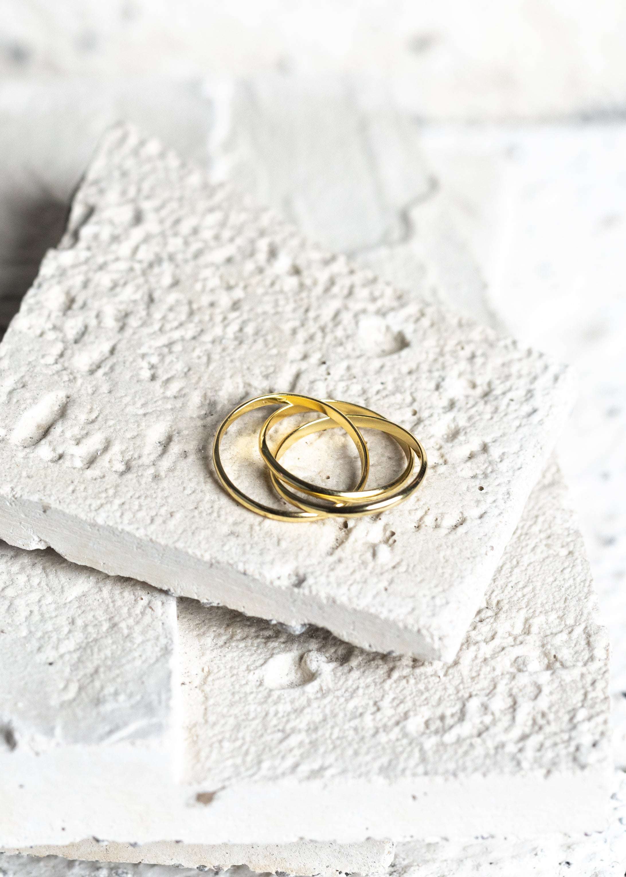 Triple Plain Ring Gold | KÒTY